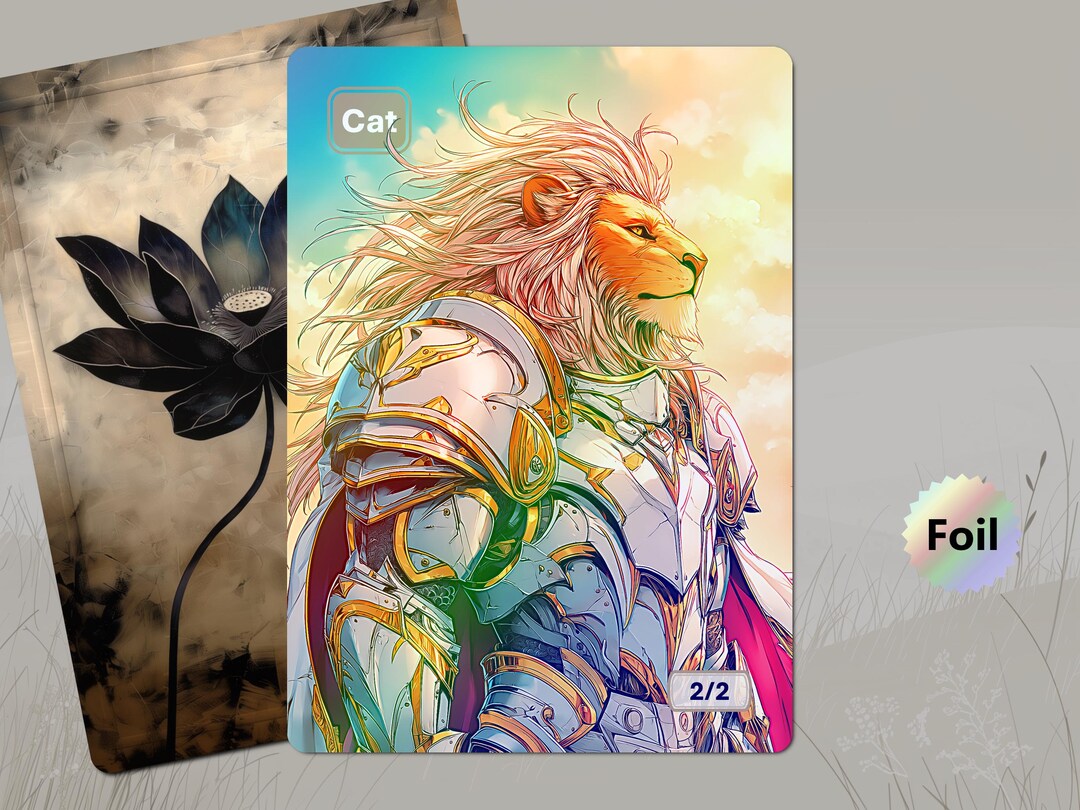 Foil Cat Token (2/2, White) MTG - Etsy Australia