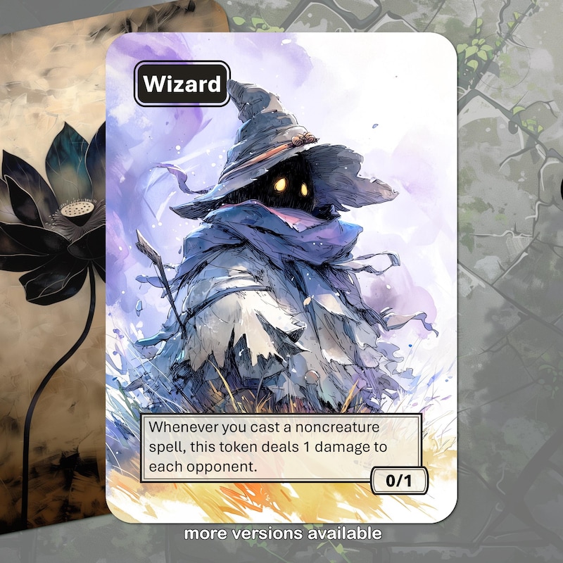 0/1 Wizard Mtg Token - Etsy
