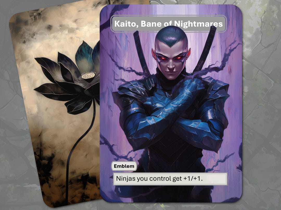 Kaito, Bane of Nightmares Emblem MTG Token - Etsy