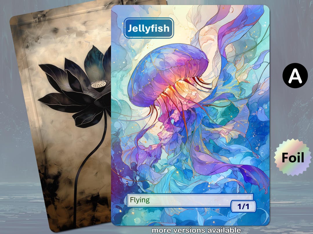 Foil Jellyfish Token MTG (1/1 Flying) - Etsy