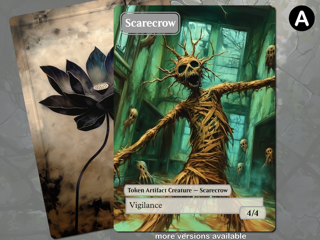 Scarecrow Token MTG (4/4 Artifact Creature) - Etsy