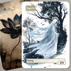 Spirit Token MTG (white 2/2 Flying) - Etsy