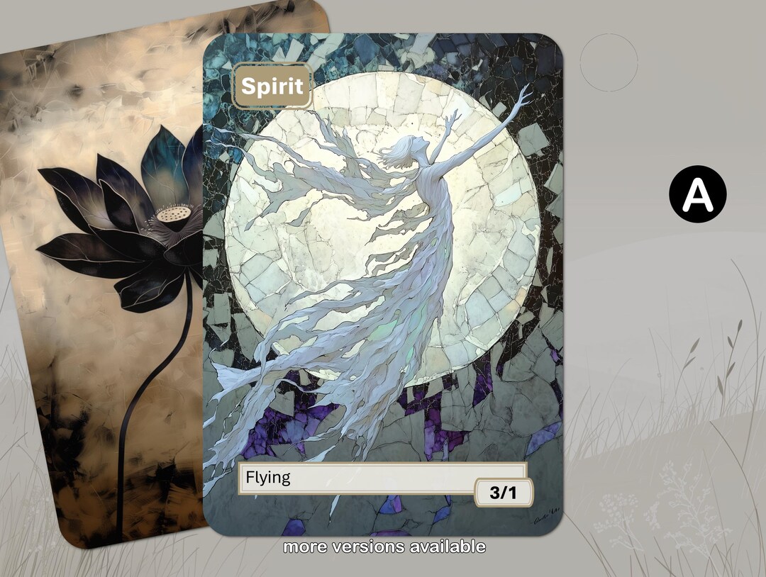 Spirit Token MTG (white 3/1 Flying) - Etsy
