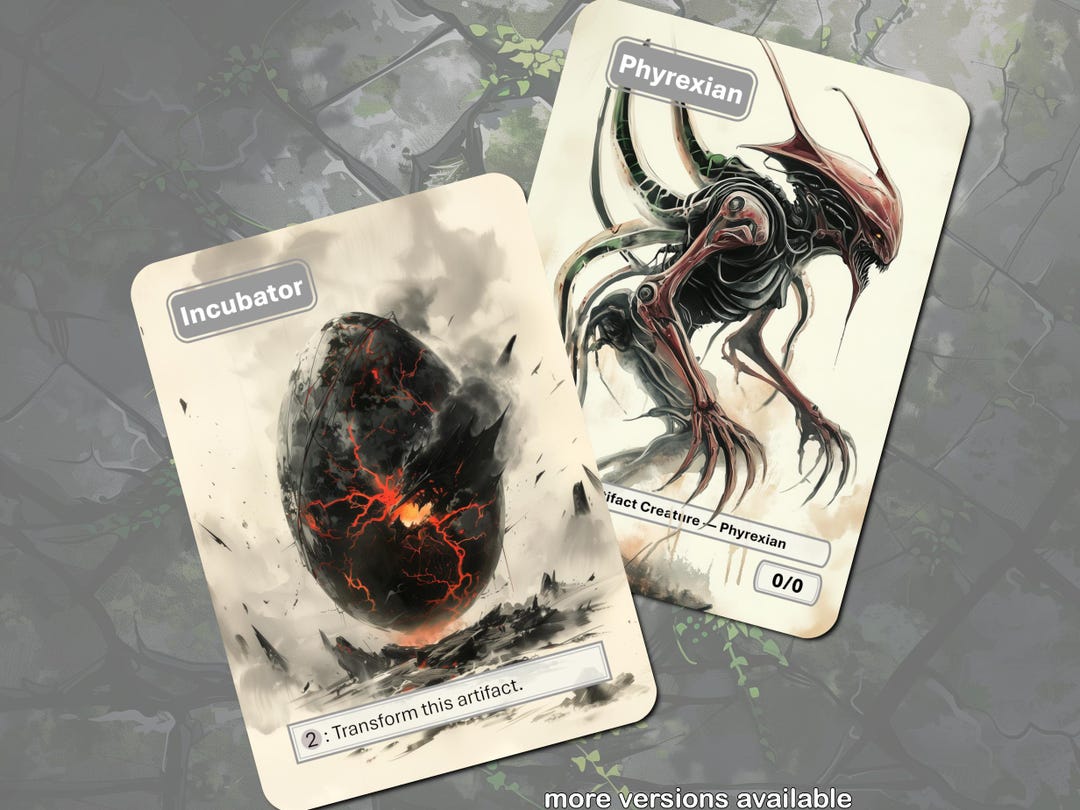 Incubator Token MTG (phyrexian at the Back) - Etsy