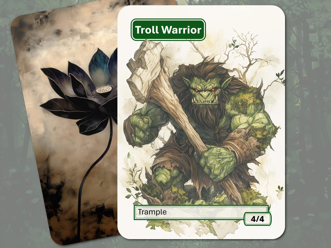 Troll Warrior Token (4/4 Trample) MTG - Etsy
