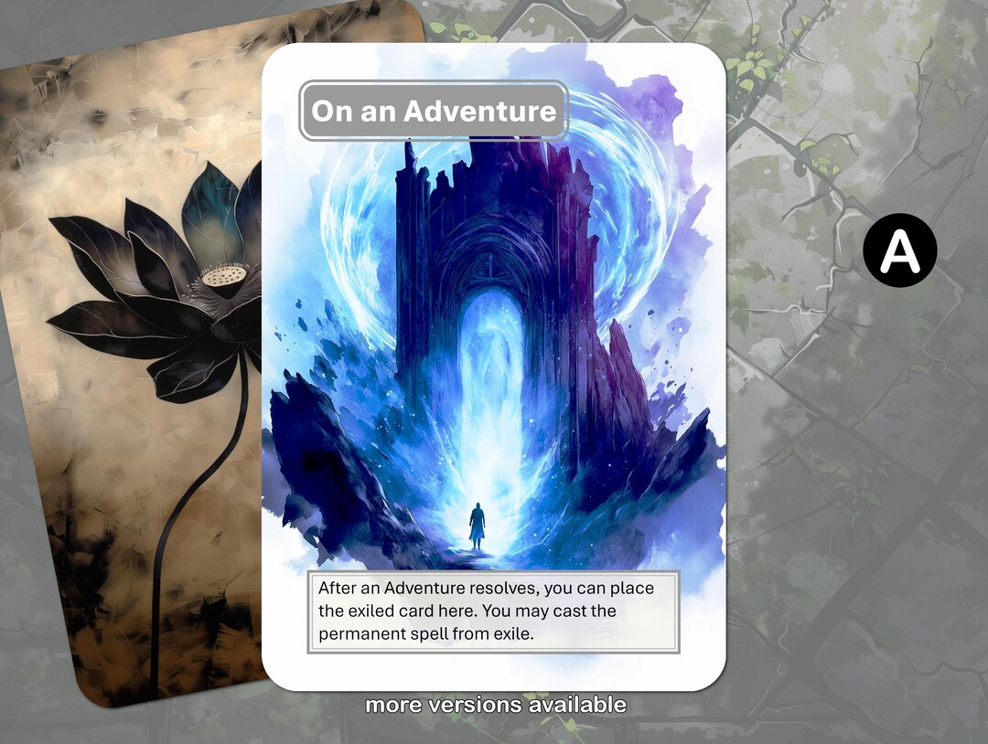 On an Adventure Card MTG Token (magic: the Gathering) - Etsy