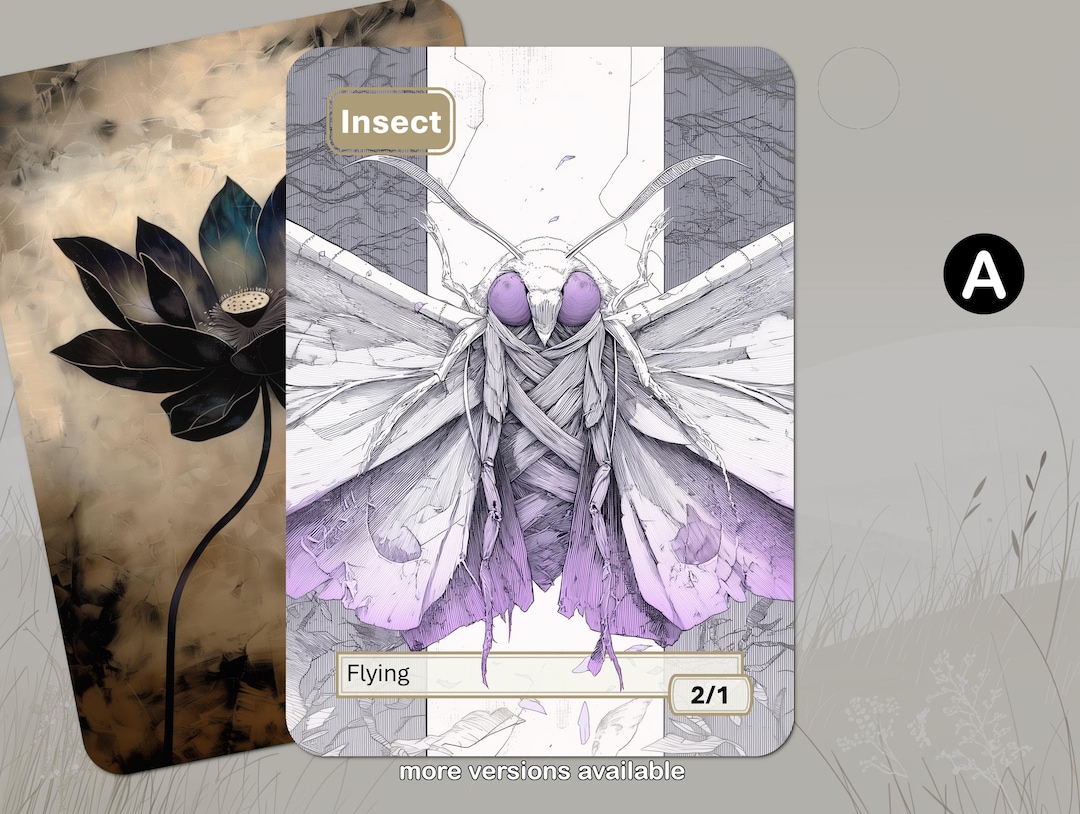 Insect Token (white 2/1 Flying) MTG - Etsy