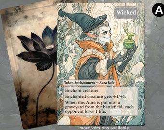 3 Role Token Set Custom MTG Magic Gathering Fantasy Board Game Card ...