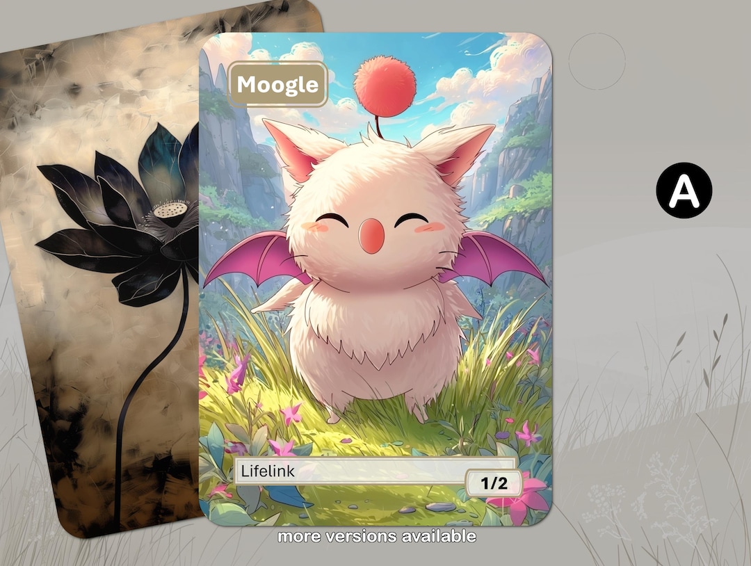 Moogle Token MTG (1/2 Lifelink Creature) - Etsy