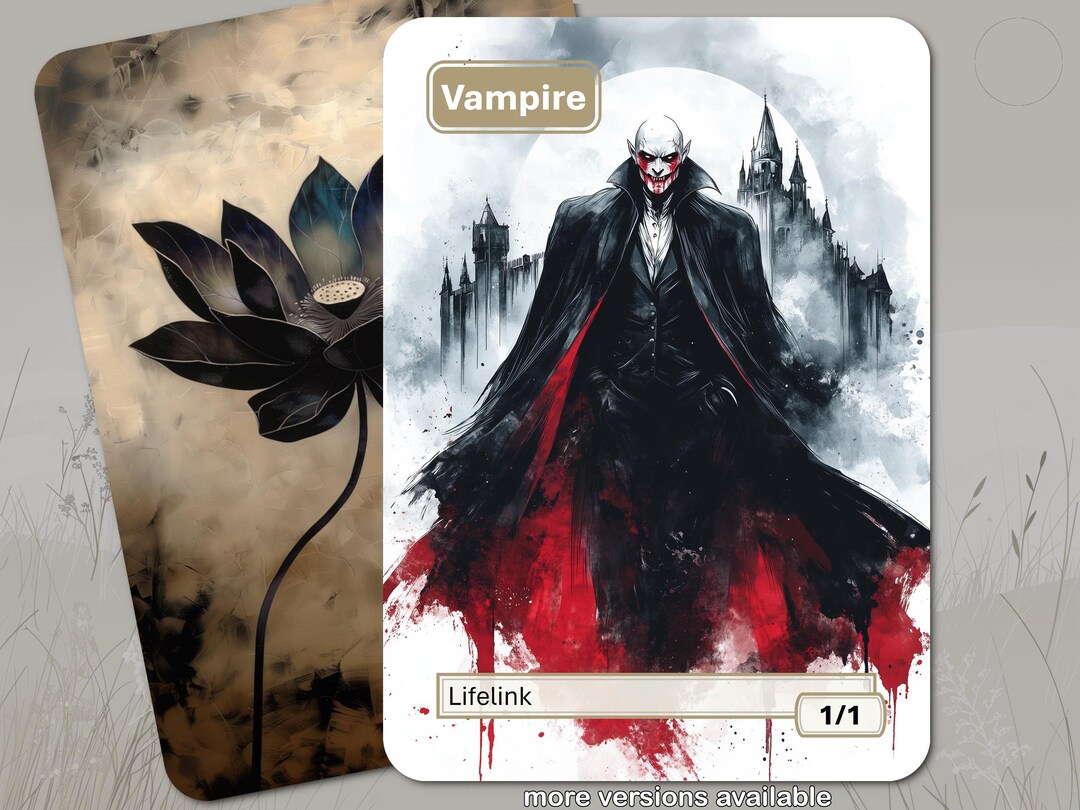 Vampire Token MTG (white 1/1 Lifelink) - Etsy