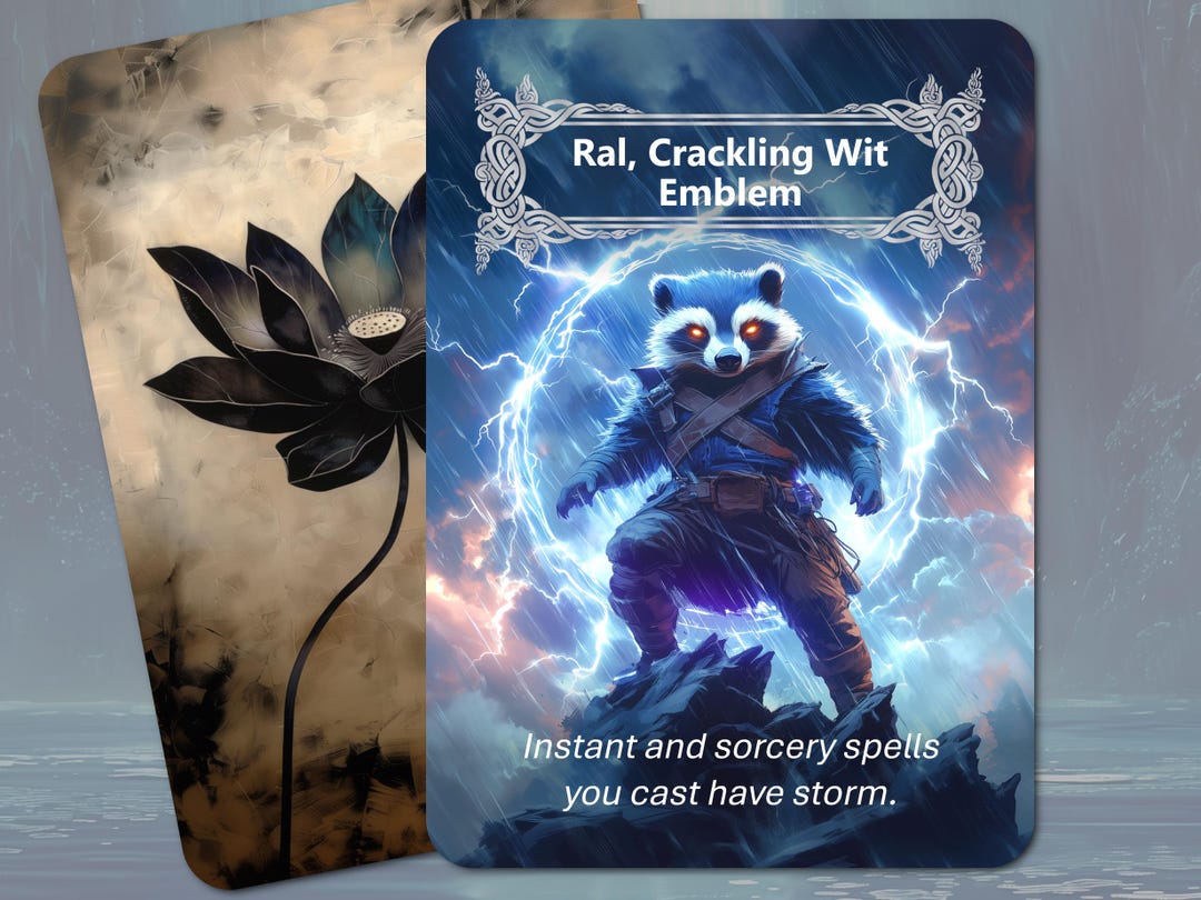 Ral, Crackling Wit Emblem MTG Token - Etsy