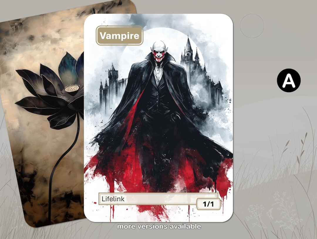 Vampire Token MTG (white 1/1 Lifelink) - Etsy