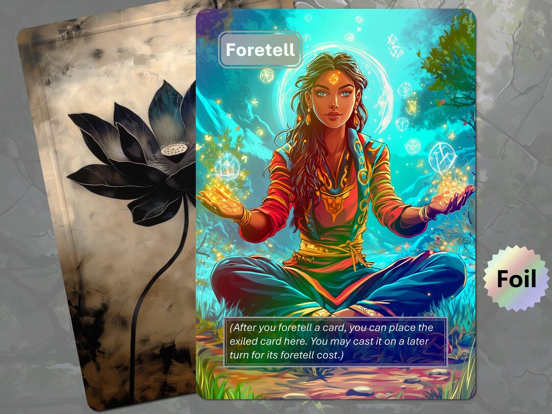 Foil Foretell Token MTG - Etsy