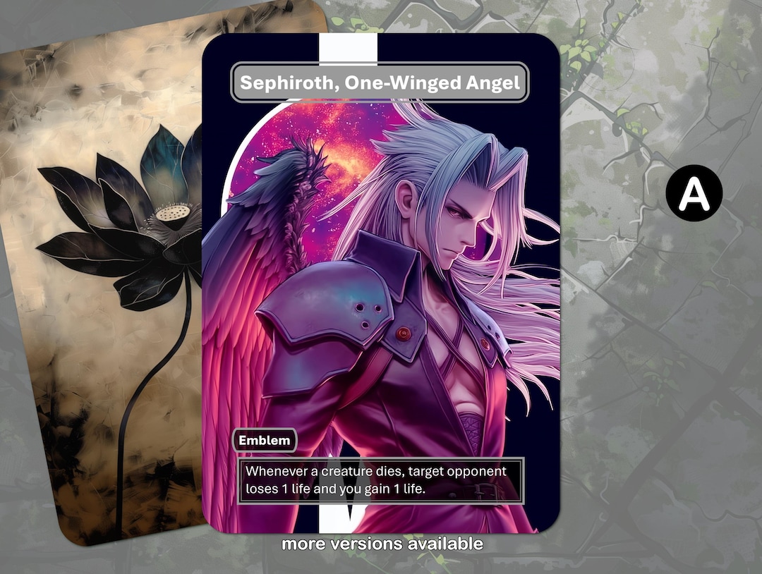 Sephiroth, One-winged Angel Emblem MTG Token - Etsy