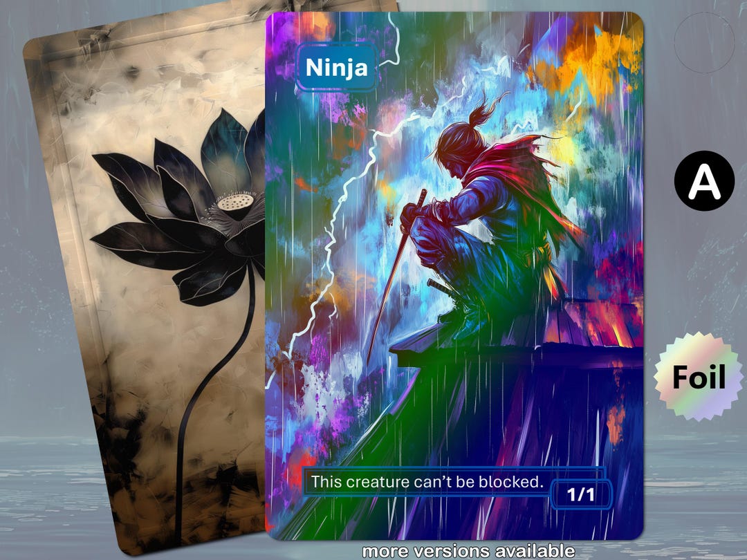 Foil Ninja Token (1/1 Unblockable) MTG - Etsy