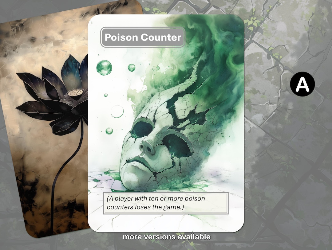Poison Counter Card MTG (magic: the Gathering) Token - Etsy