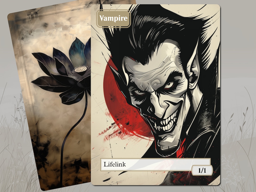 Vampire Token MTG white 1/1 Lifelink - Etsy