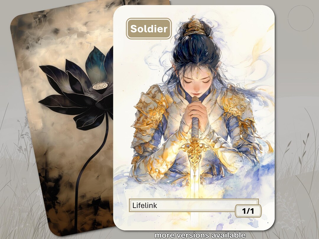 Soldier Token MTG (1/1 Lifelink) - Etsy