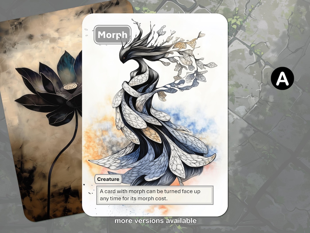 Morph Face-down Reminder Card MTG (2/2) Token - Etsy