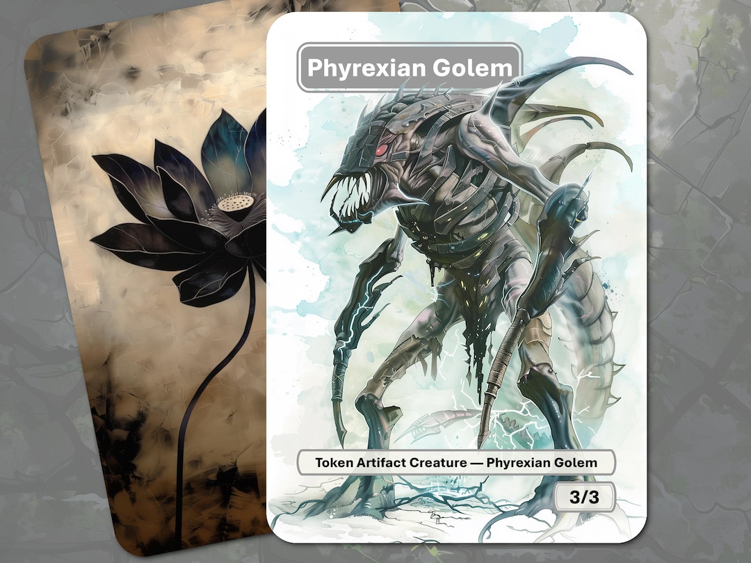 Phyrexian Golem Token MTG (3/3 Artifact Creature) - Etsy