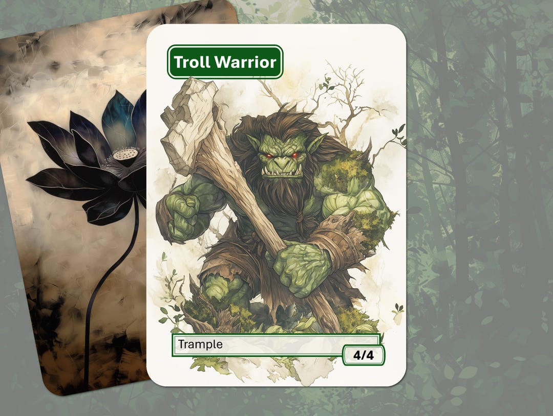 Troll Warrior Token (4/4 Trample) MTG - Etsy