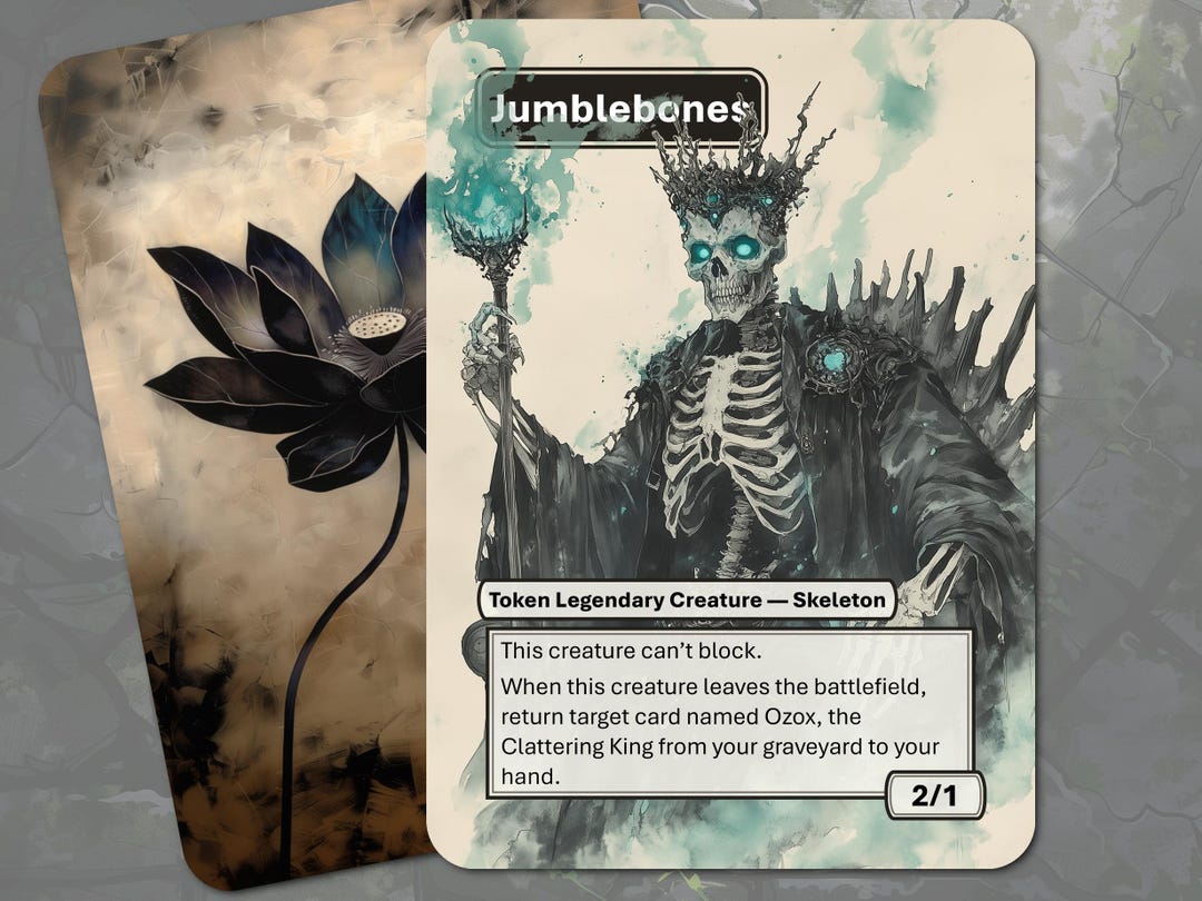 Jumblebones Skeleton Token MTG (2/1 Legendary) - Etsy