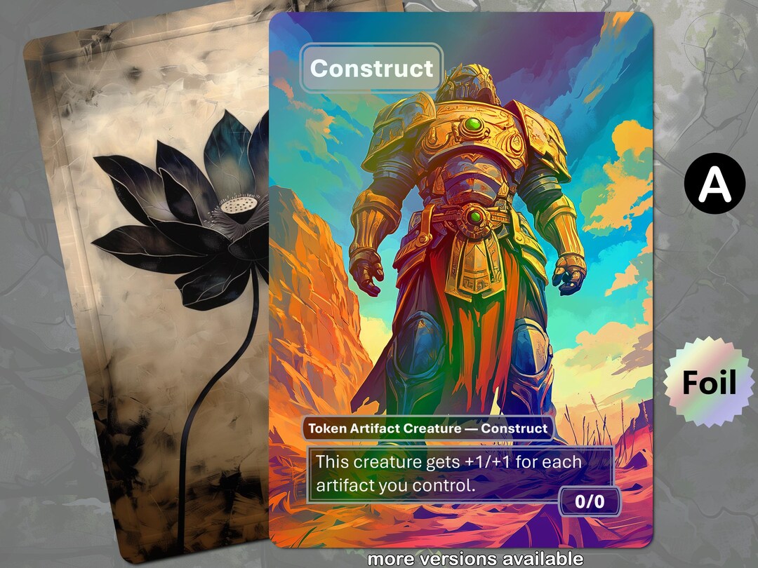 Foil Construct Token MTG (0/0) - Etsy