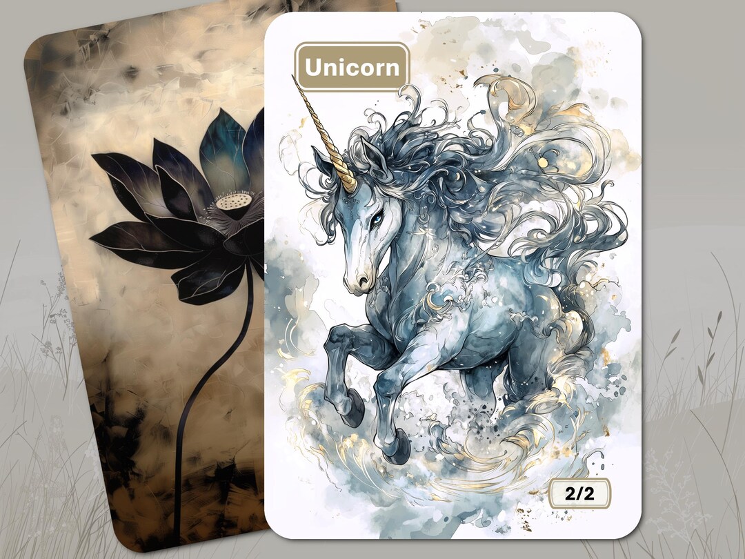 Unicorn Token MTG (2/2) - Etsy