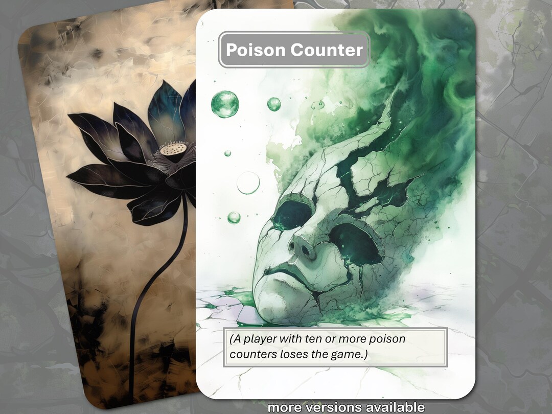 Poison Counter Card MTG (magic: the Gathering) Token - Etsy