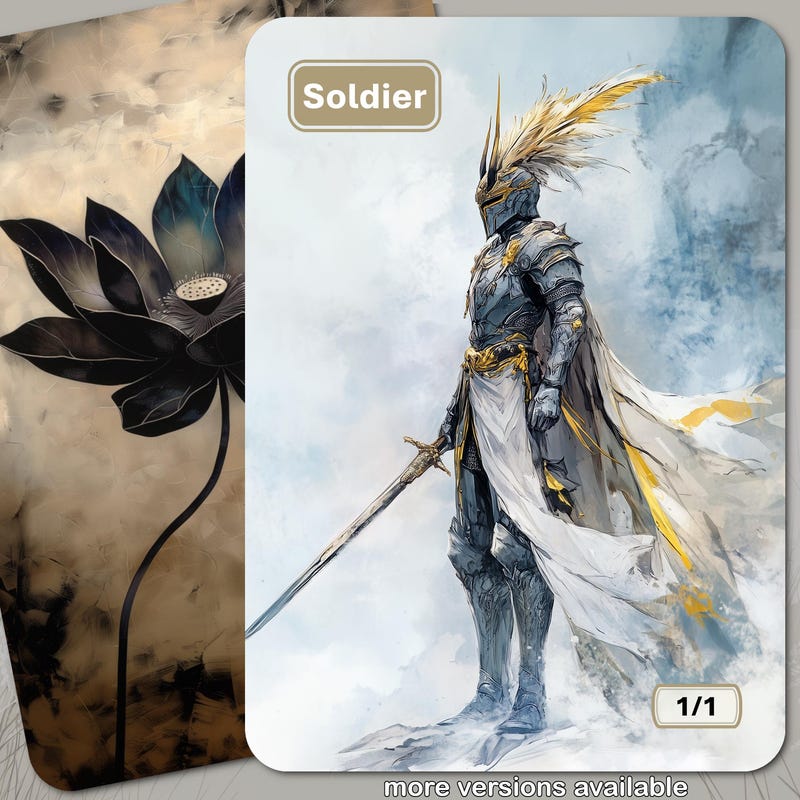 Mtg Token White Soldier - Etsy