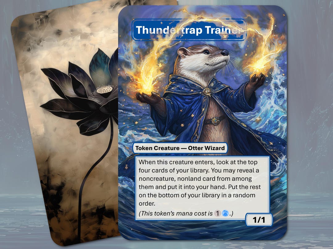 Thundertrap Trainer Offspring Token MTG (1/1 Otter Wizard) - Etsy