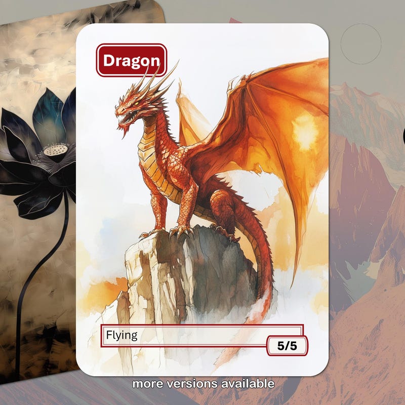 5/5 Dragon Tokens - Etsy