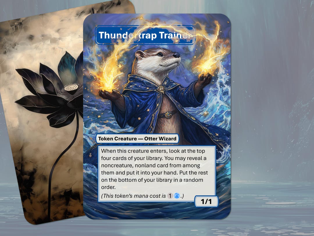 Thundertrap Trainer Offspring Token MTG (1/1 Otter Wizard) - Etsy