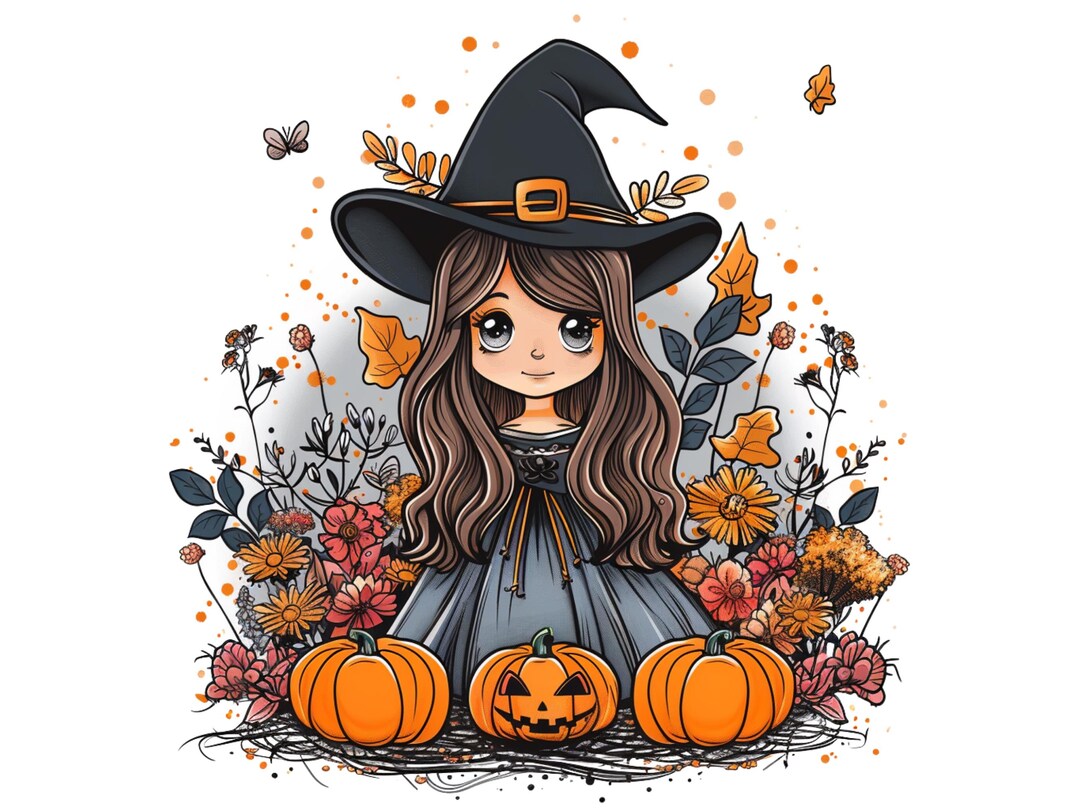 25 Halloween PNG Clipart, Cute PNG Bundle, Watercolor Halloween Clipart ...