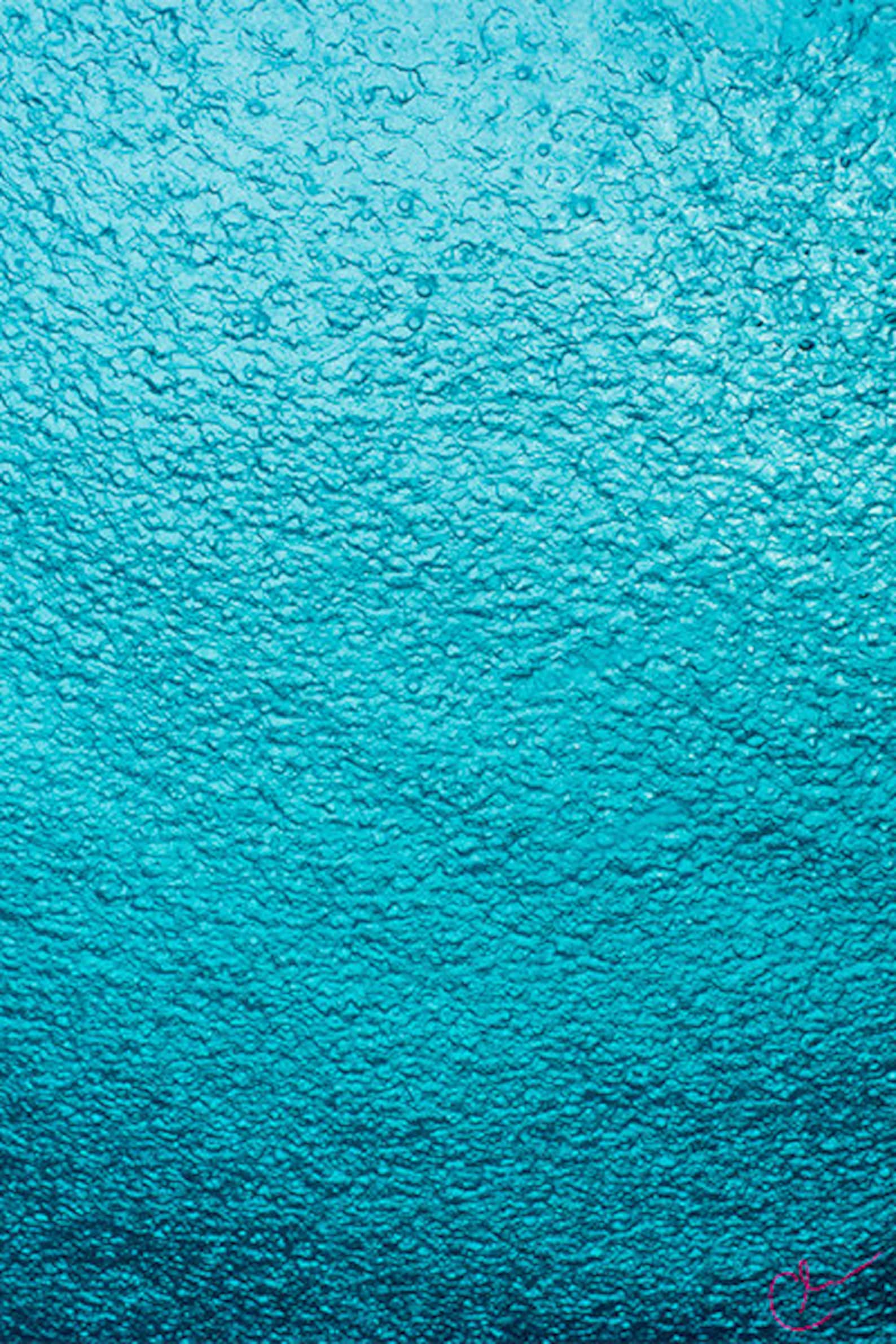 Raindrops From Below: Turquoise Rain on Water Texture, Original ...