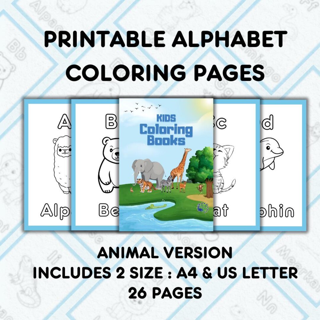 Printable Alphabet Coloring Pages for Kids Toddlers Preschoolers, ABC A ...