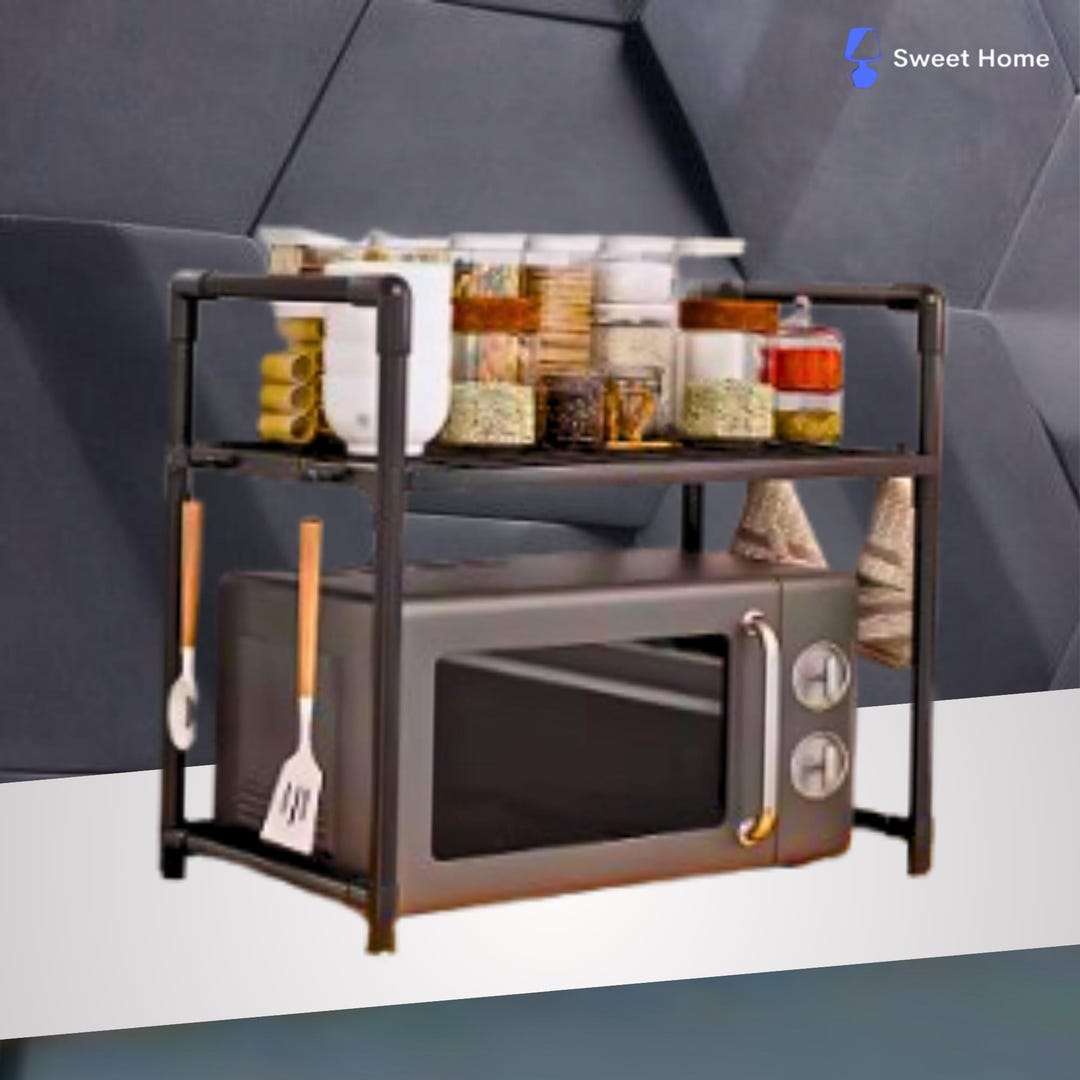 Multi-layer Microwave Shelf Kitchen Storage Rack – Countertop Condiment ...
