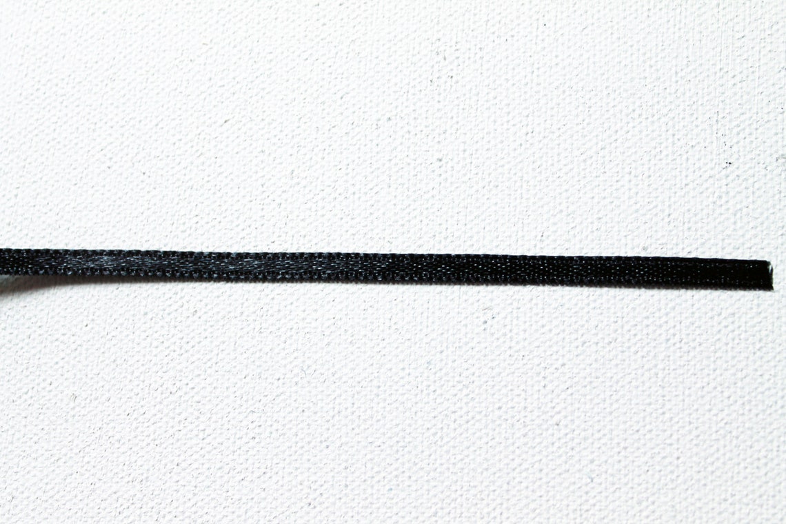 3mm Thin Black Satin Ribbon 1 Metre Kezbirdie - Etsy