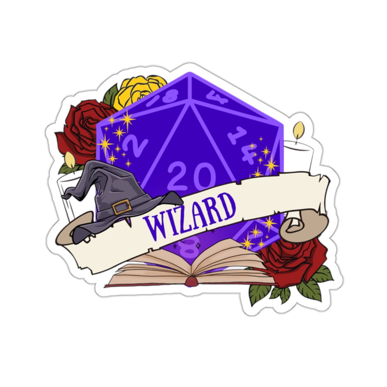 Dnd Wizard Class Sticker Dungeons and Dragons Magic Caster Decal ...
