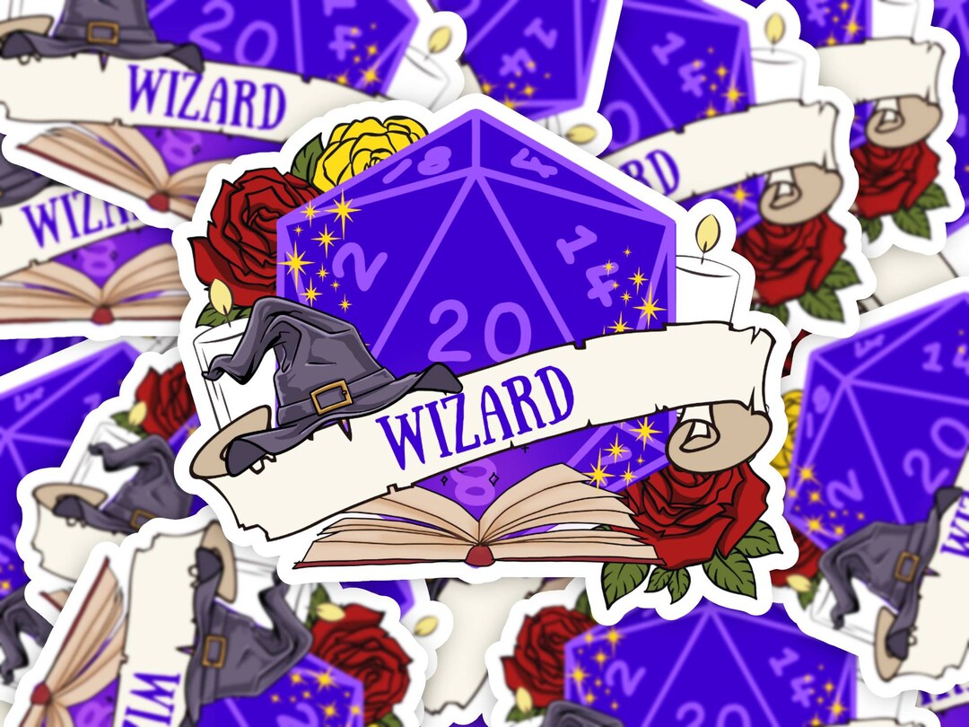 Dnd Wizard Class Sticker Dungeons and Dragons Magic Caster Decal ...