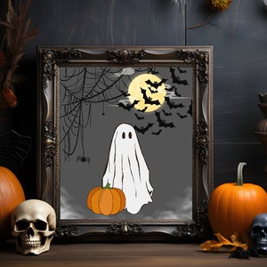 Cute Spooky Comic-style Halloween Digital Print | Instant Download ...