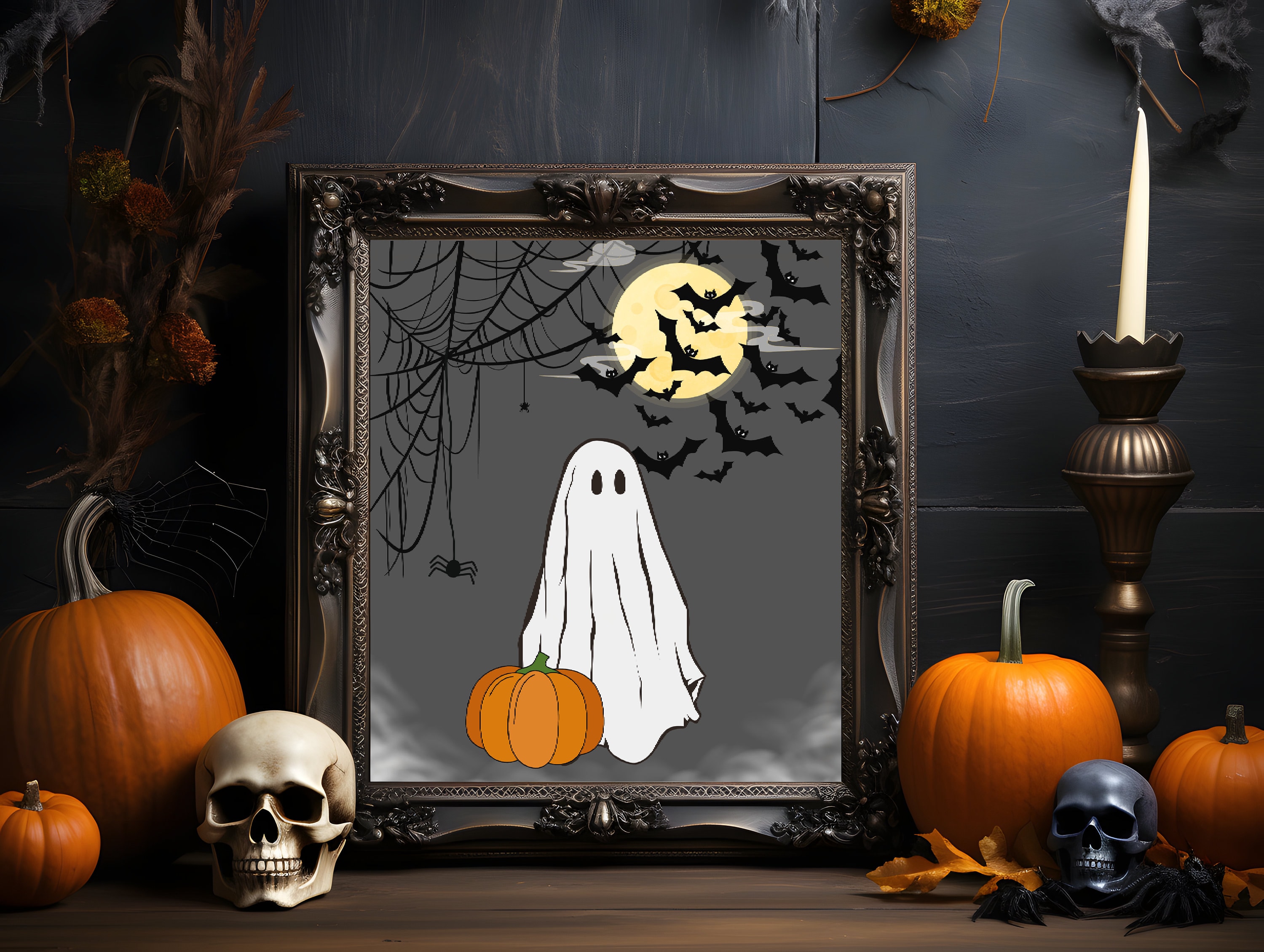 Cute Spooky Comic-style Halloween Digital Print | Instant Download ...