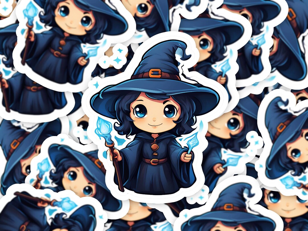 Dnd Wizard Sticker Art Cute Dungeons and Dragons Wizard Decal 3 Sizes ...