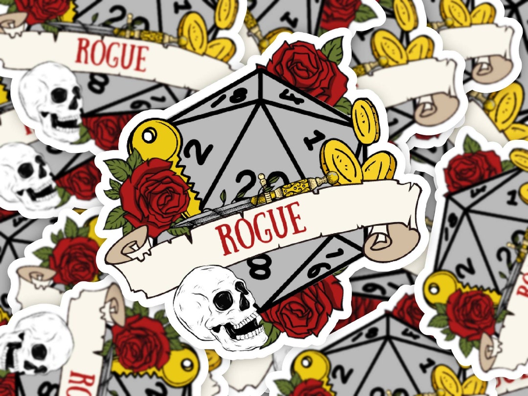 Dnd Rogue Class Sticker Vinyl D20 Tabletop RPG Sticker Laptop Sticker 4 ...