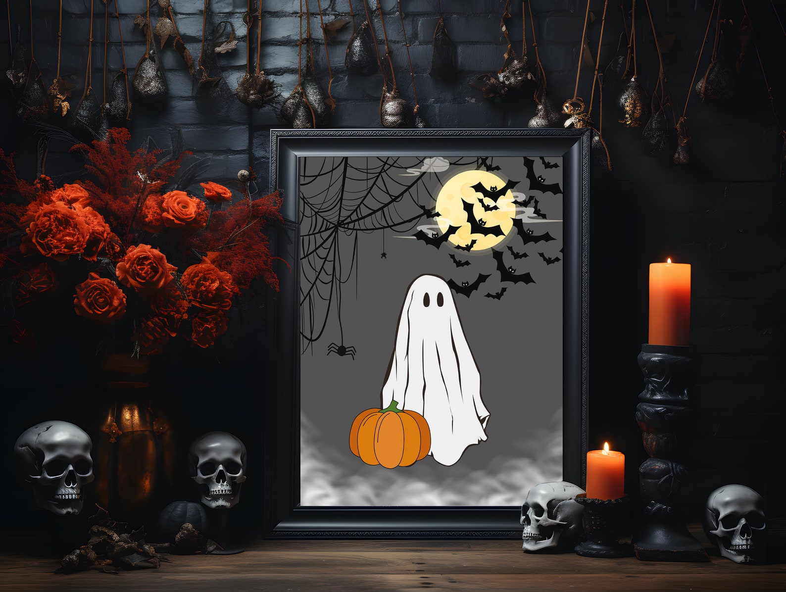 Cute Spooky Comic-style Halloween Digital Print | Instant Download ...