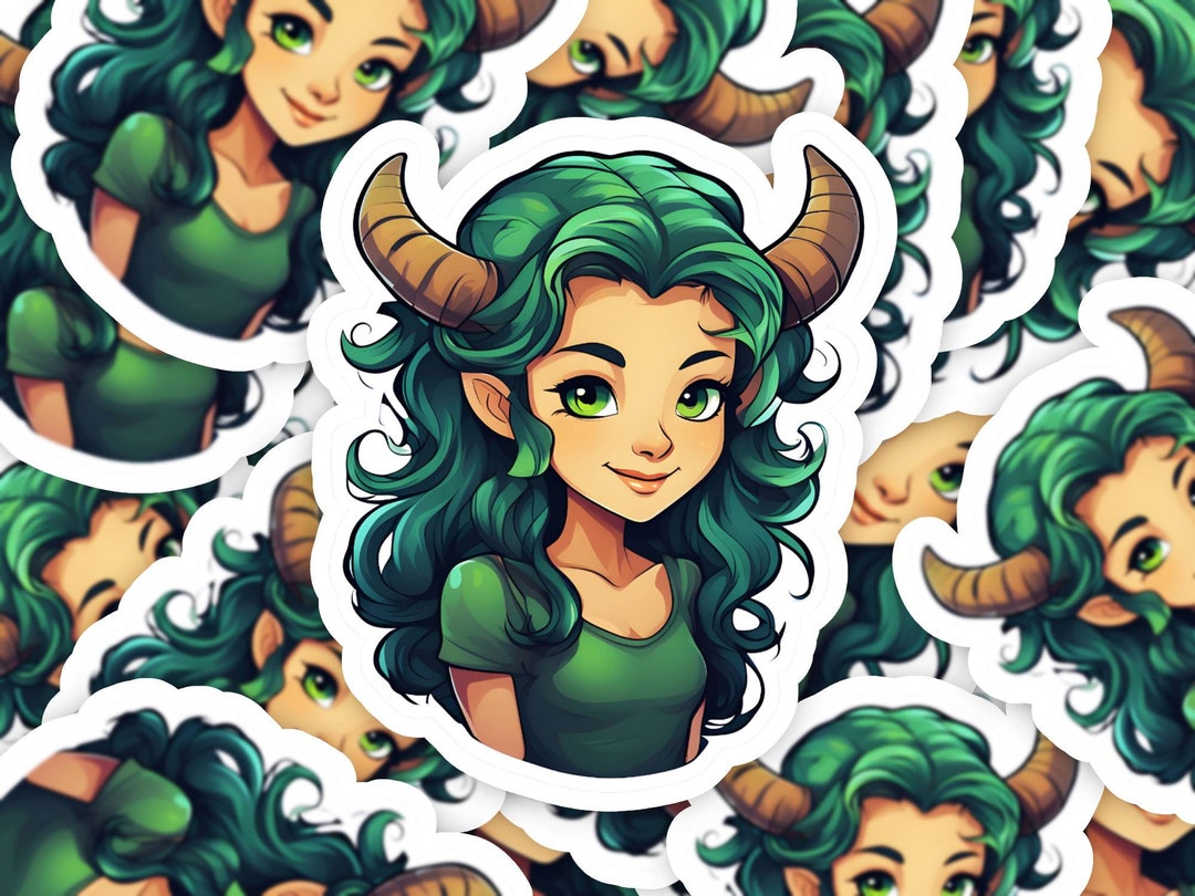 Cute Dnd Tiefling Sticker Whimsy Fantasy Inspired Decal Available in 3 ...