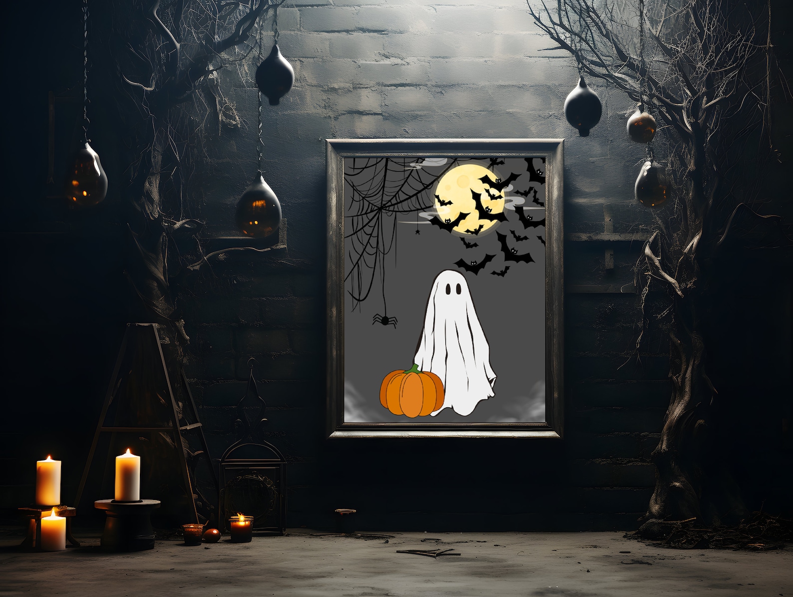 Cute Spooky Comic-style Halloween Digital Print | Instant Download ...