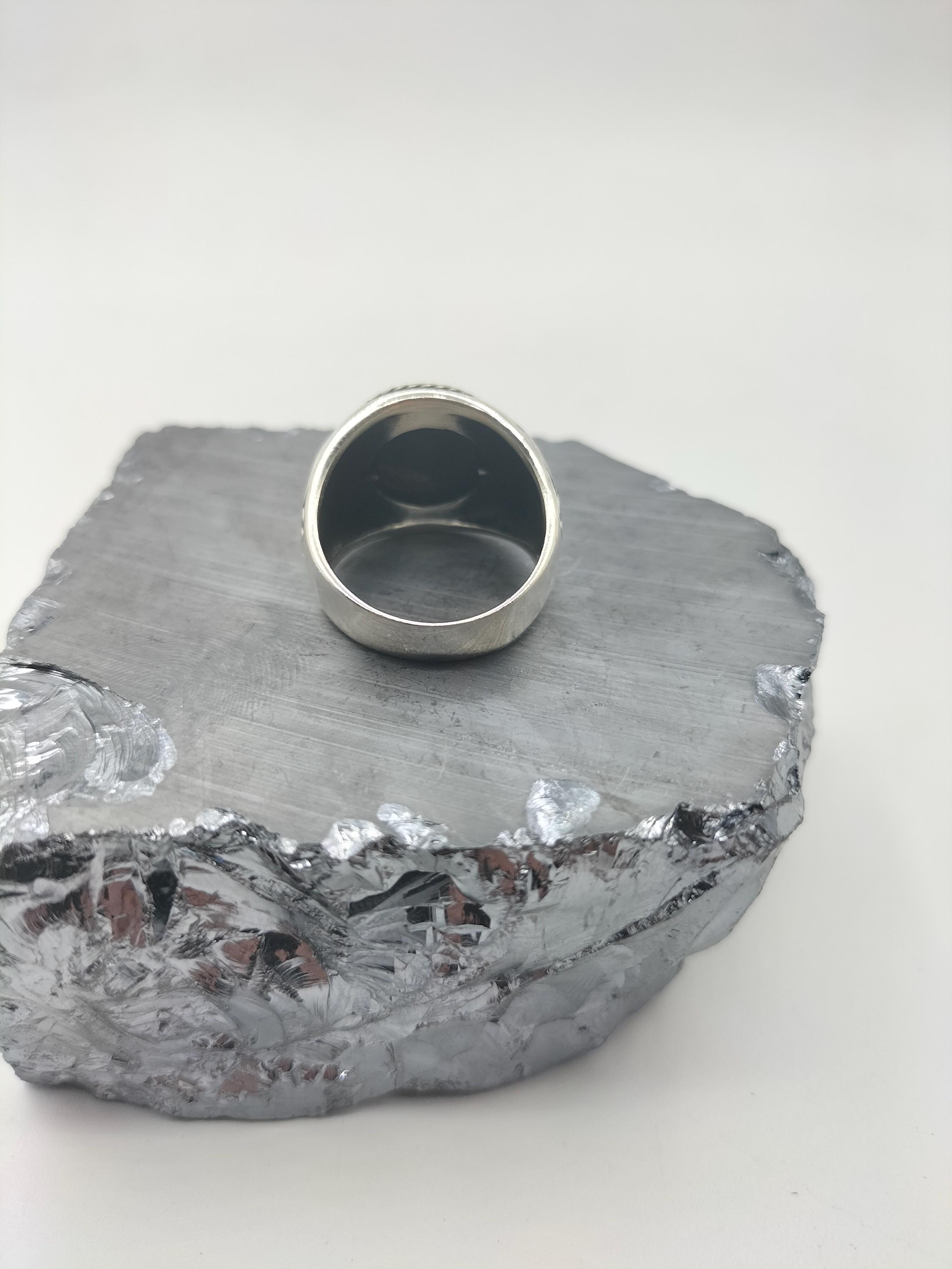 925 Sterling Silver Men's Ring, Lion Men Silver Ring, Handmade Men's ...