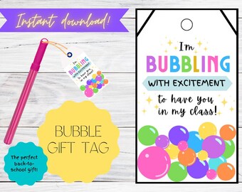 Pop Its Gift Tag, Popping With Excitement to Have You in My Class, Back ...