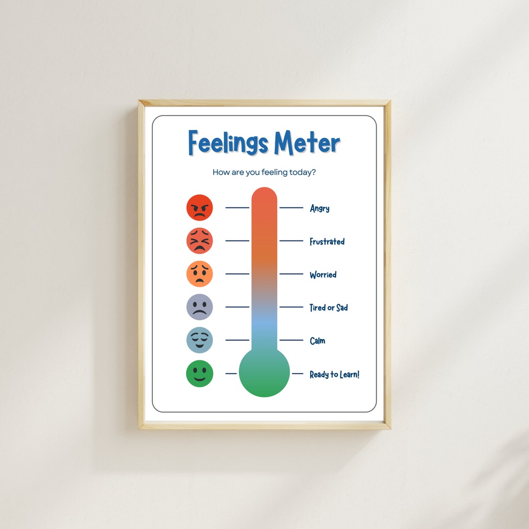 Feelings Thermometer, Coping Skills, Feelings Scale Chart, Self ...